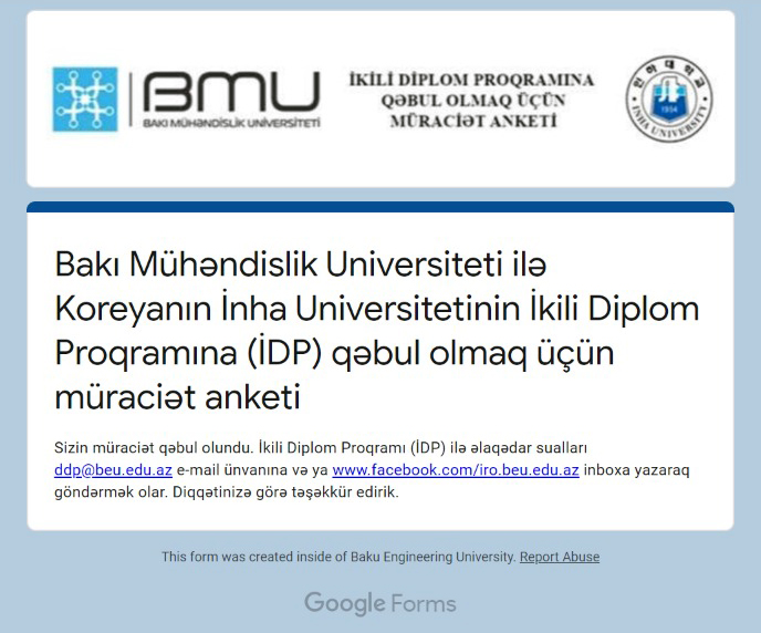 BMU ilə İnha Universiteti arasında ikili diplom proqramına müraciət ...