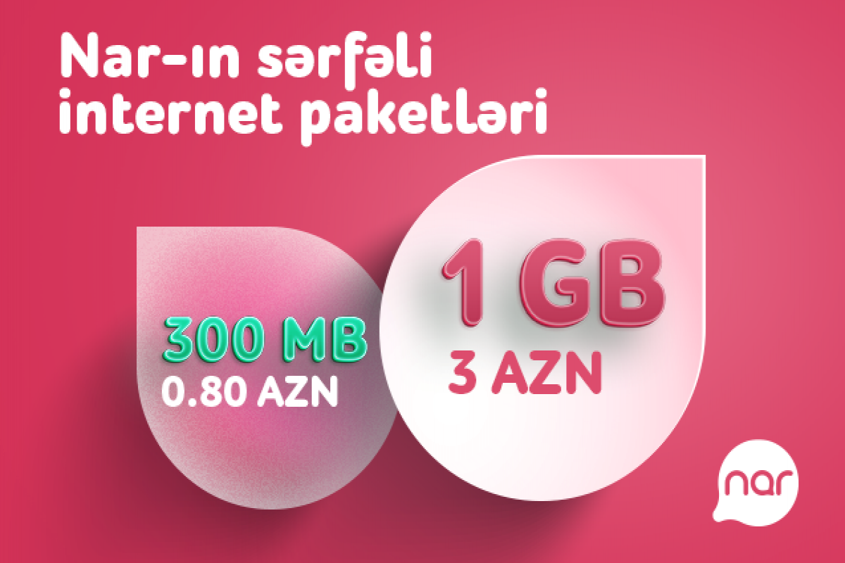 “Nar” hər kəsə sərfəli günlük internet paketlərini təqdim edir | Modern.az